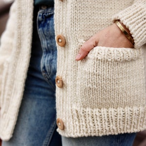 Knitting Pattern // Chunky Classic Raglan Sunset Cardigan Sweater Coat ...