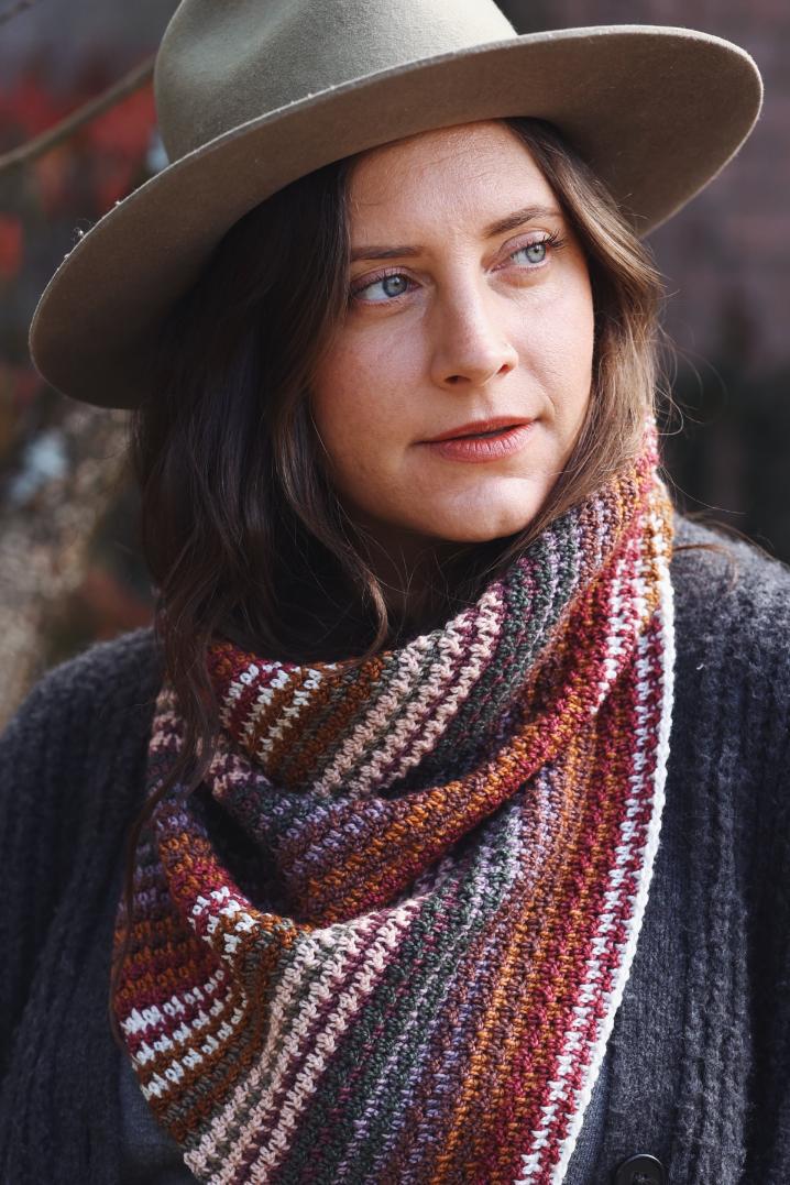 Crochet Pattern // Houndstooth Asymmetric Cowboy Kerchief Cowl Neck ...