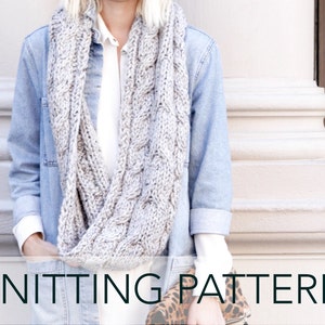 Knitting Pattern // Cable Infinity Scarf Cowl Loop // Après-ski Cable ...