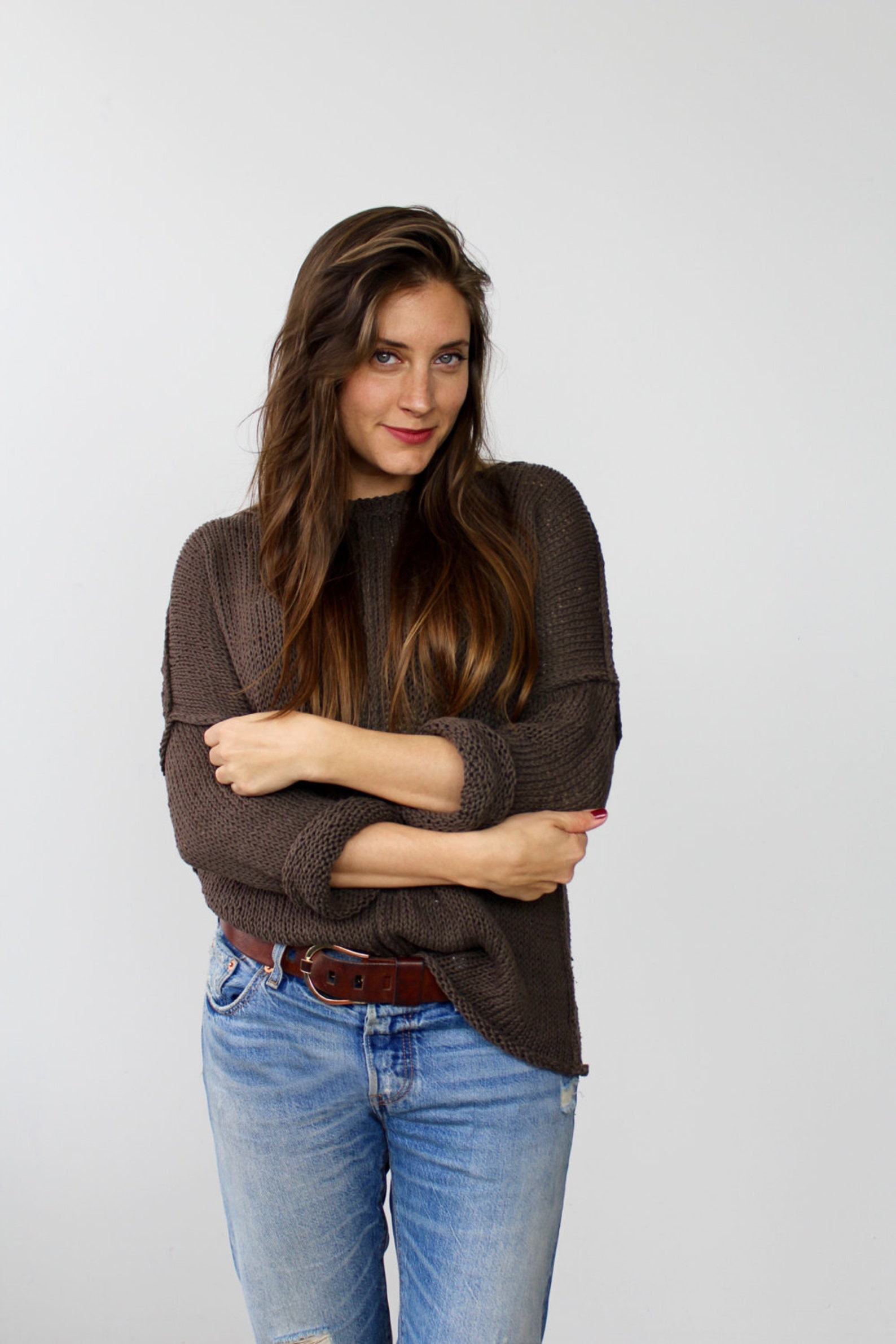 Knitting Pattern // Drop Sleeve Inside Out Lightweight Summer Sweater ...