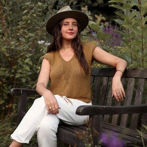 Knitting Pattern // Slinky Ribbed Tank Top Relaxed Summer Easy Knit Top ...