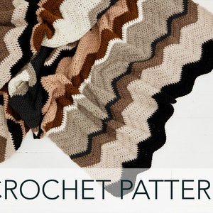 Crochet Pattern // Chevron Colorful Striped Afghan Baby - Etsy