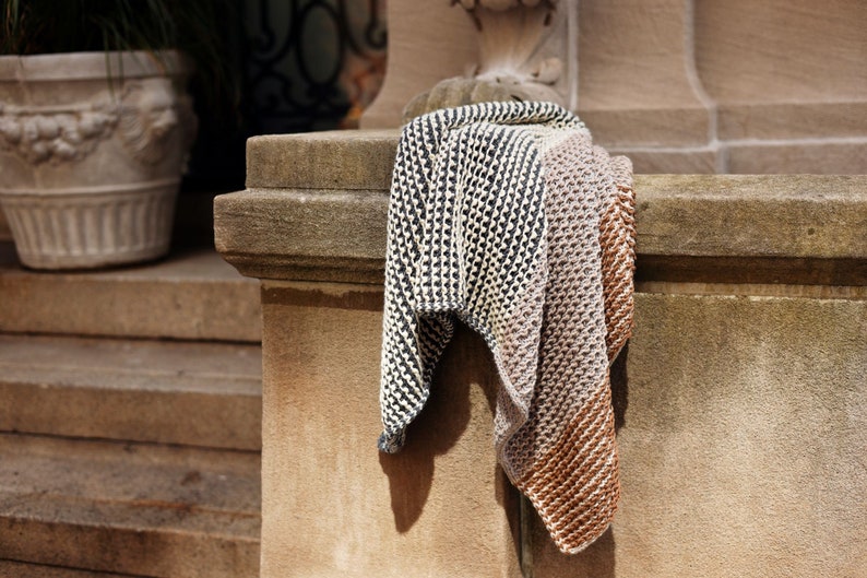 Knitting Pattern // Two Way Fade Shawl Scarf Textured Faded - Etsy