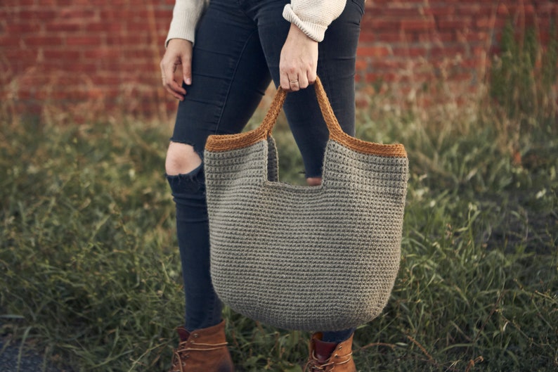 Crochet Pattern // Hobo Purse Bag Slouchy Shoulder Bag Travel Tote ...