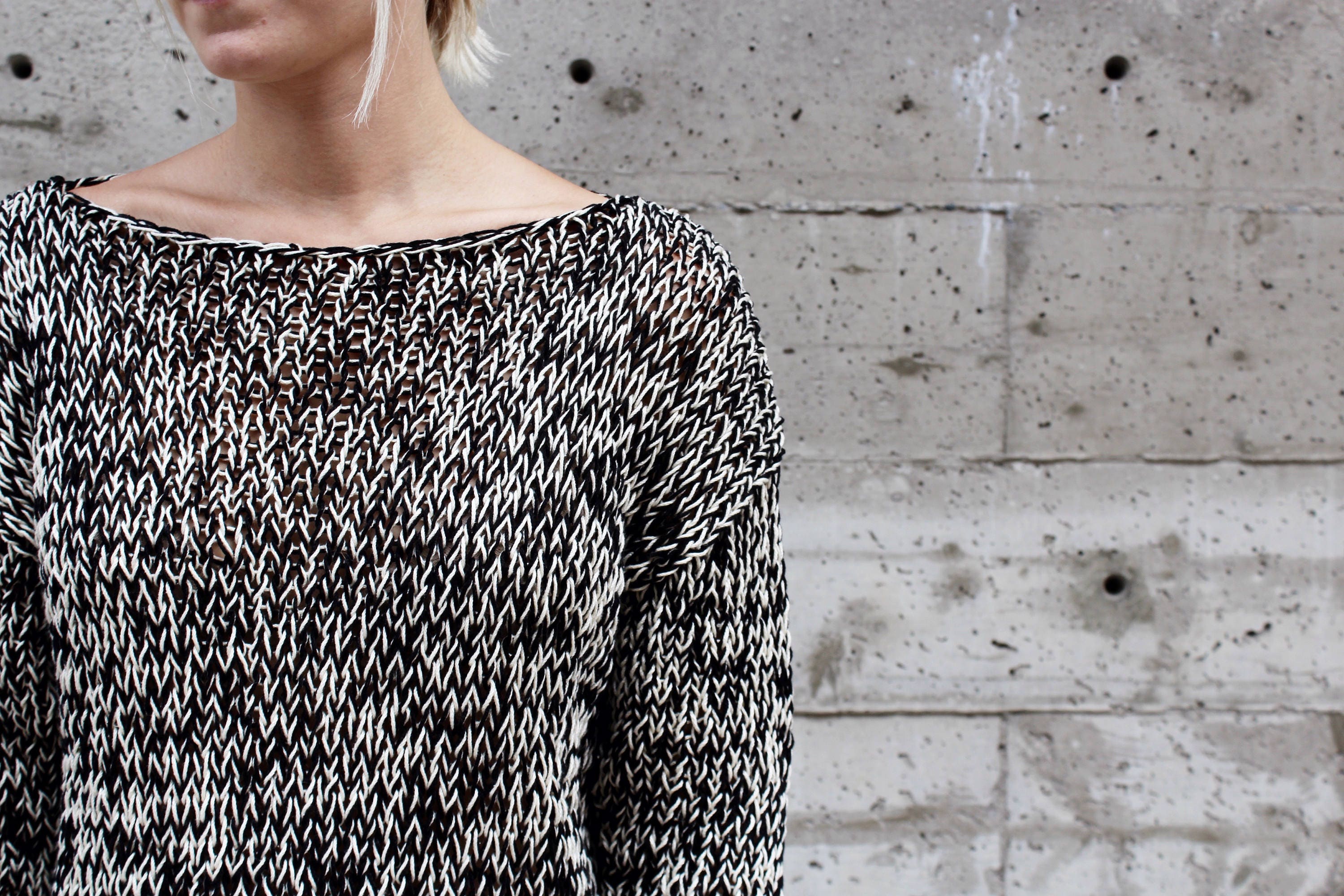 Knitting Pattern // Boatneck 3/4 Sleeve Simple Drop Sleeve Nautical ...