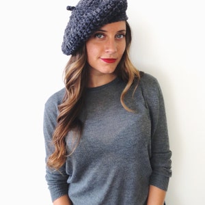 Crochet Pattern // Crochet Beret Parisienne French Hat // La Tour ...