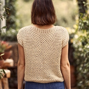 Knitting Pattern // Slouchy Summer Oversized Knit Tee Open Net Mesh ...