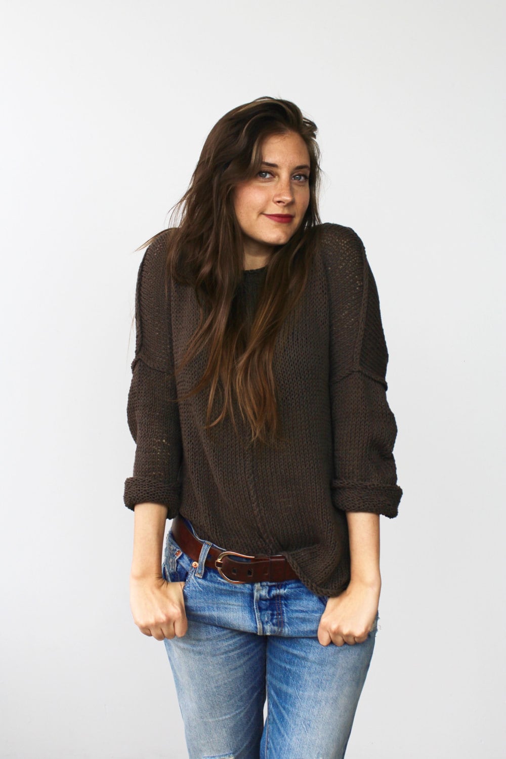 Knitting Pattern // Drop Sleeve Inside Out Lightweight Summer Sweater ...