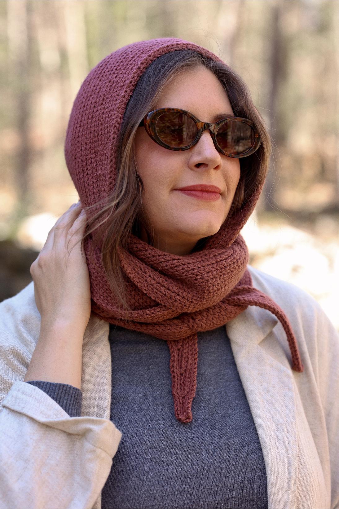 Crochet Pattern // Hooded Scarf Snood Knit-look // Amelia Hood Pattern ...