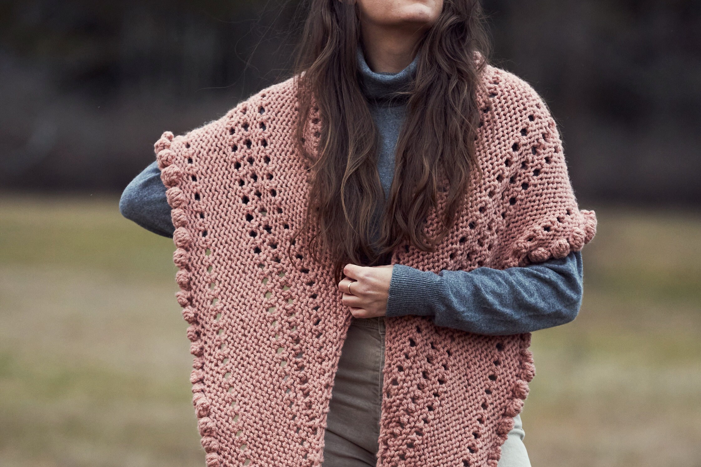 Knitting Pattern // Romantic Boho Feminine Shawl Crescent Wrap | Etsy