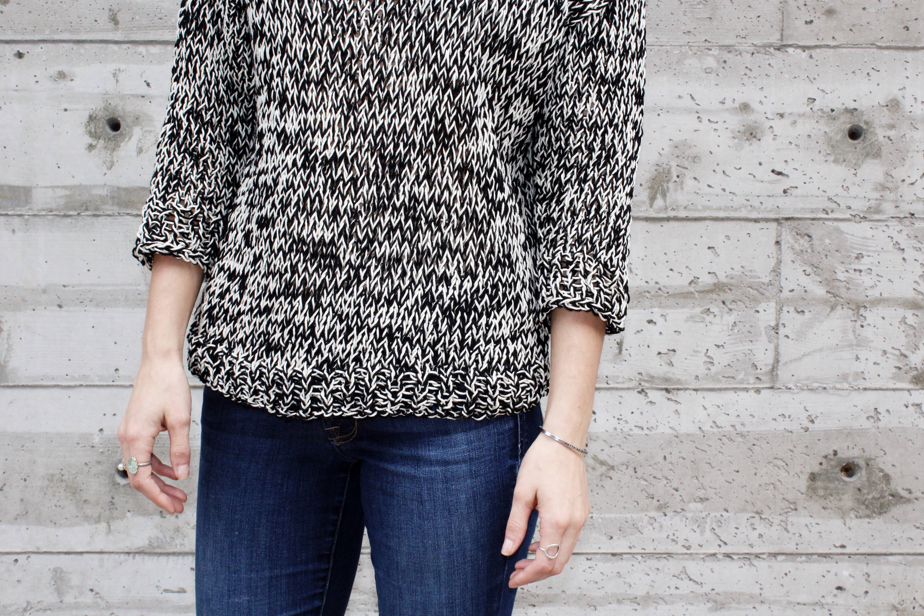 Knitting Pattern // Boatneck 3/4 Sleeve Simple Drop Sleeve Nautical ...