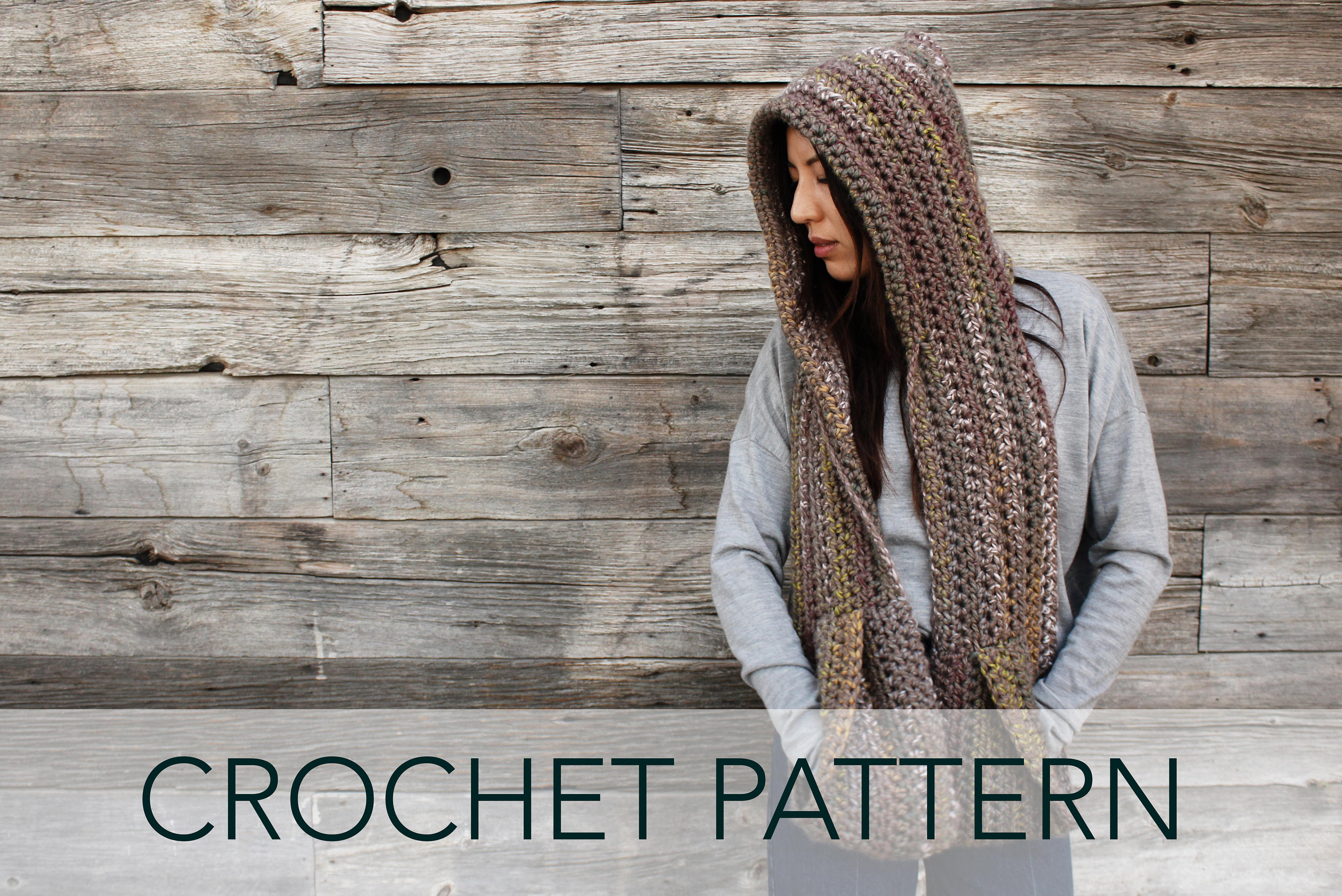 Crochet Pattern // Chunky Scarf Hood Pockets // Kodiak Hooded Pocket ...