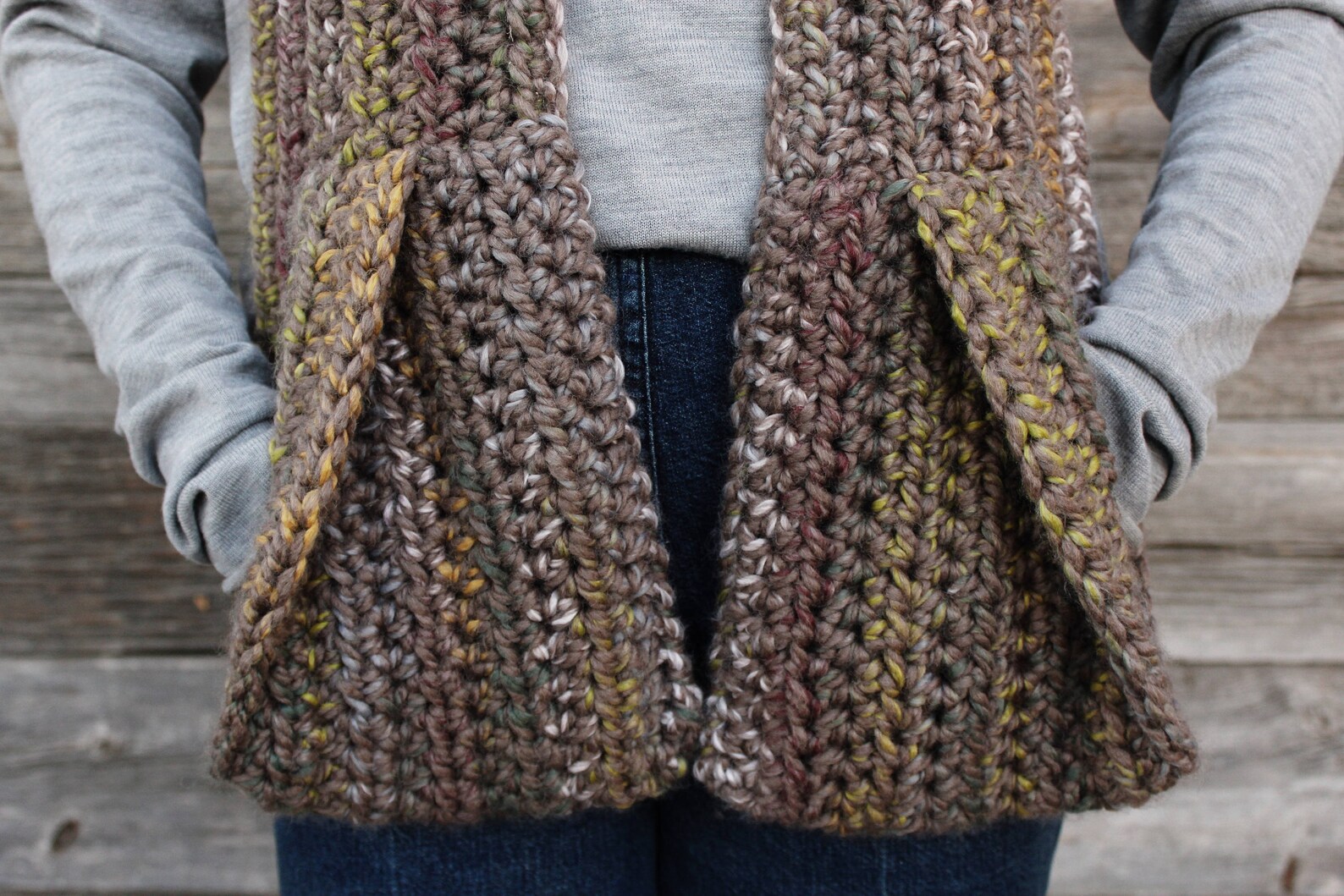 Crochet Pattern // Chunky Scarf Hood Pockets // Kodiak Hooded Pocket ...