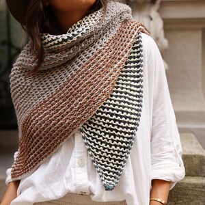 Knitting Pattern // Two Way Fade Shawl Scarf Textured Faded Ombre ...