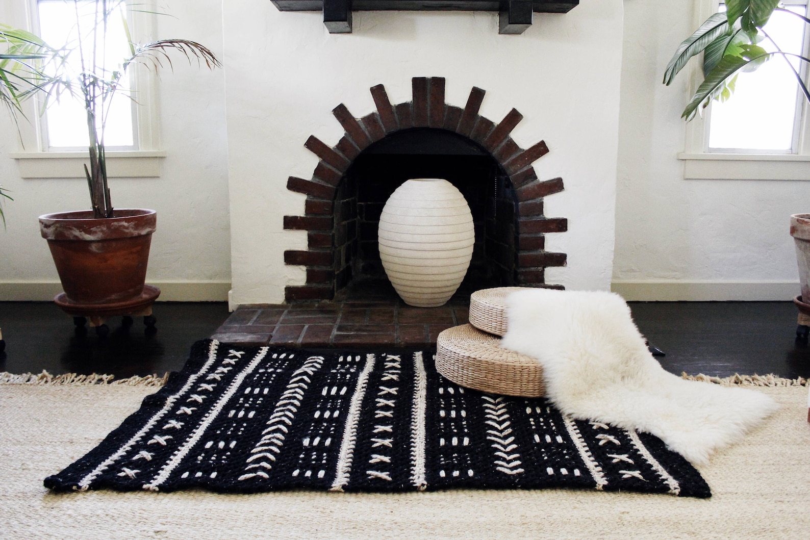Crochet Pattern // African Mali Mudcloth Bogolanfini Modern Geometric ...