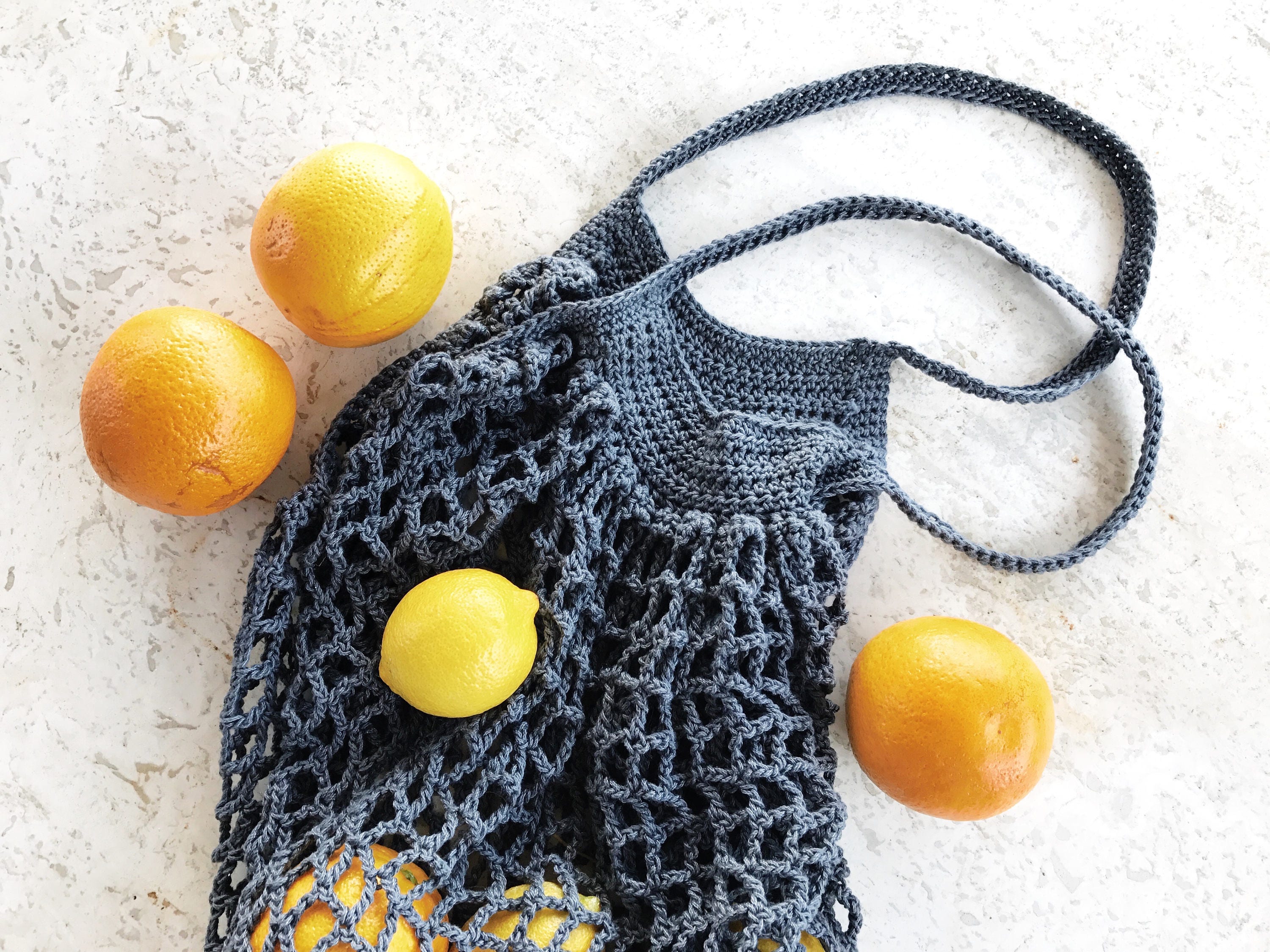Crochet Pattern // Net Bag Market Tote Grocery Mesh String // French ...