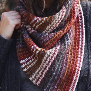 Crochet Pattern // Houndstooth Asymmetric Cowboy Kerchief Cowl Neck ...