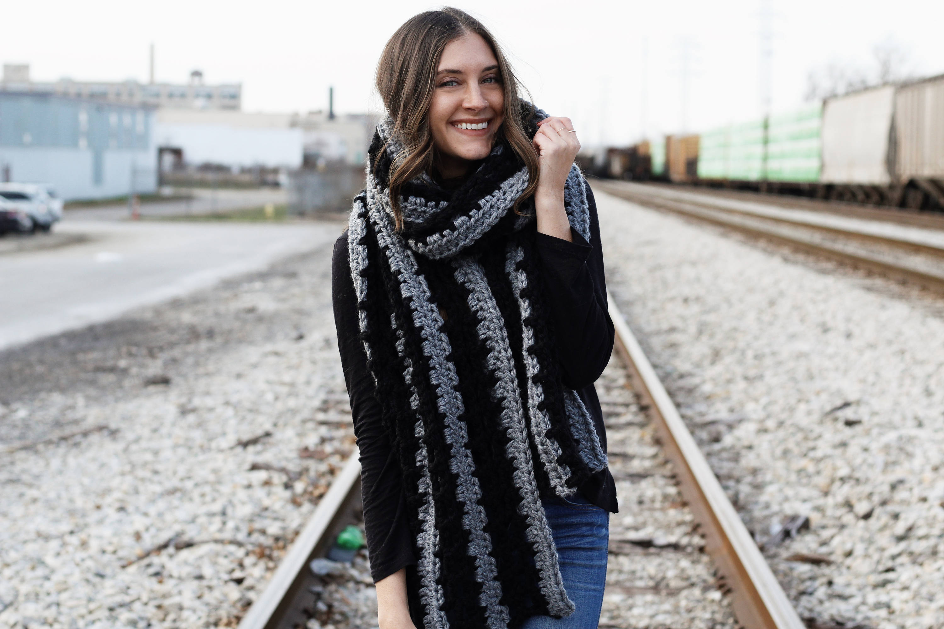 Crochet Pattern // Wide Scarf Wrap Rectangle Shawl // Oakley Super ...