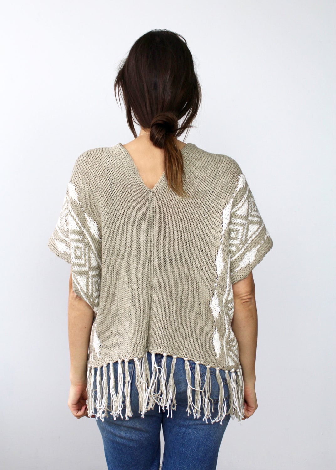 Knitting Pattern // Cropped Navajo Aztec Geometric Patterned Knit ...