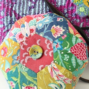 Pincushion Hexagon Flower PDF Pattern - Hexagons,easy, Hand Stitched ...