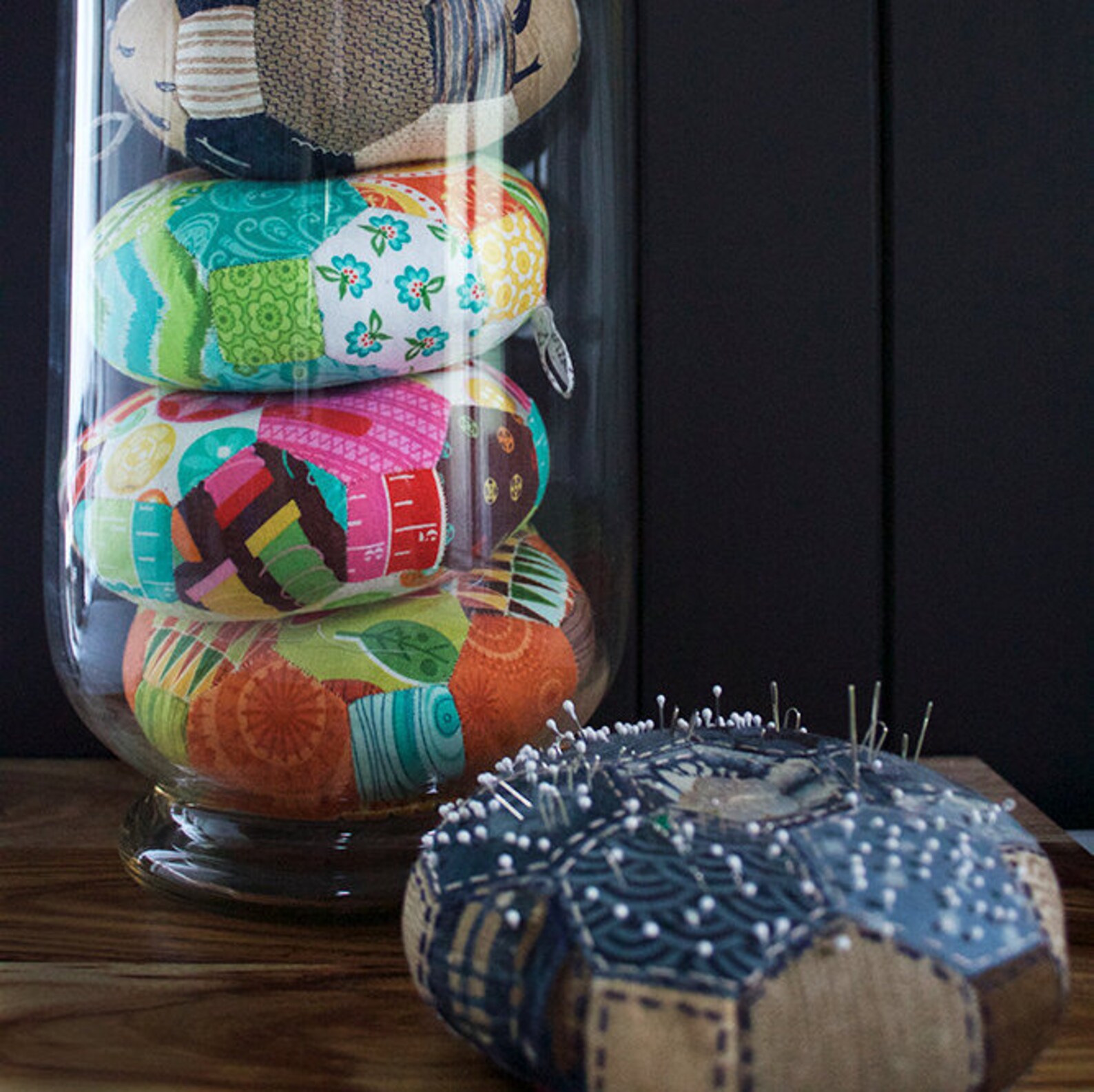 Pincushion Hexagon Flower PDF Pattern Hexagonseasy Hand - Etsy