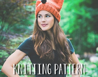 Knit hat pattern | Etsy