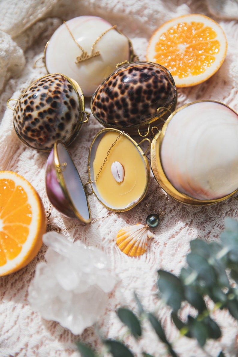 Jasmine Citrus Solid Perfume Balm in Shell Locket: Maui Made - Etsy