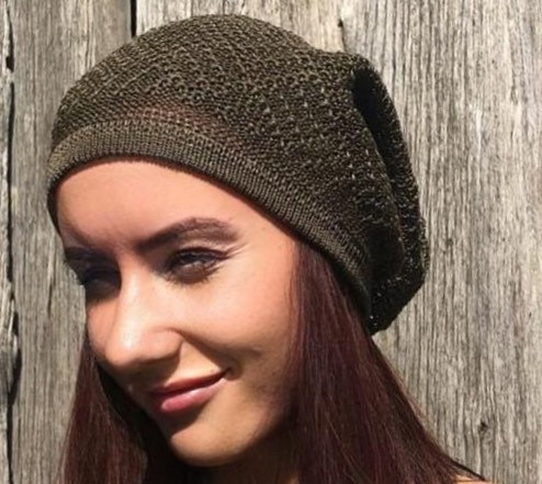 Hat Linen Hat Knitted Summer Beanie Natural Linen - Etsy