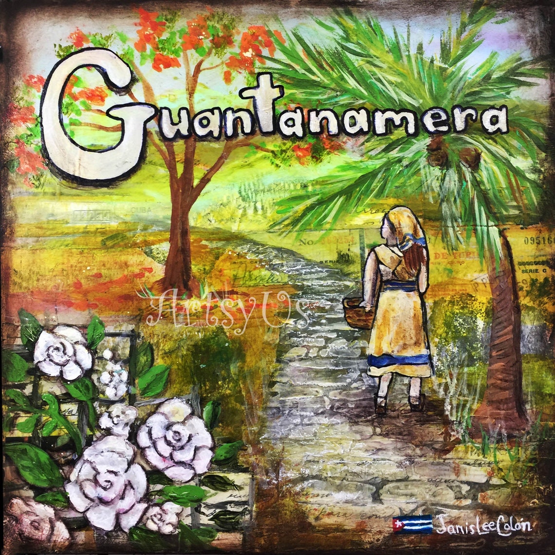 Guantanamera Print 0n Wood 7 3/4x 7 3/4 X 3/4 - Etsy