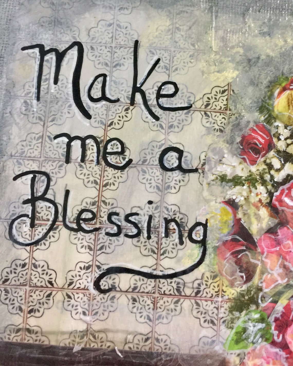 Make Me A Blessing Original Mixed Media Acrylic 8x10 | Etsy