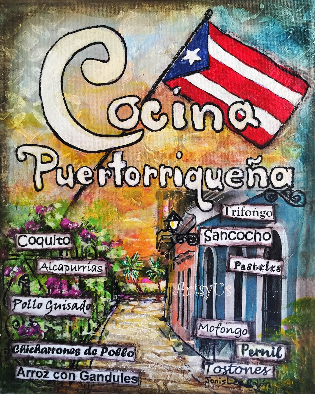 Cocina Puertorriquena With Street Scene Printable Download of My ...