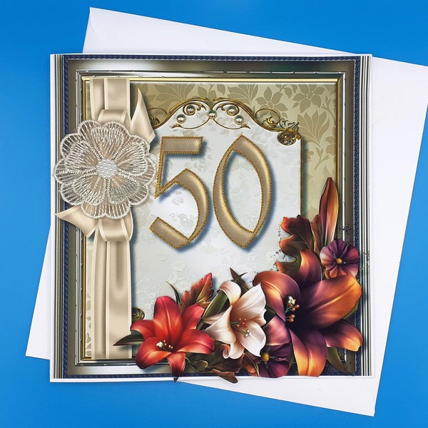 Golden Wedding Cards - Etsy UK