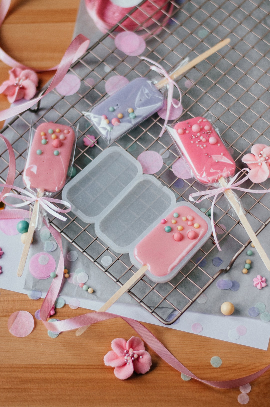 Silicone Ice Cream Lollipop Mold, Food-grade Chocolate Candy Maker (7cm ...