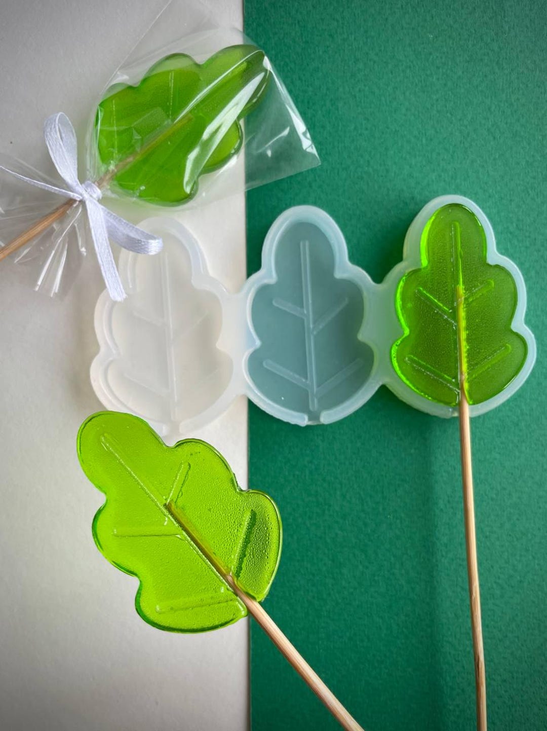 Silicone Mold Oak Leaf- Lollipop Mold - Chocolate Mold - Candy Mold ...