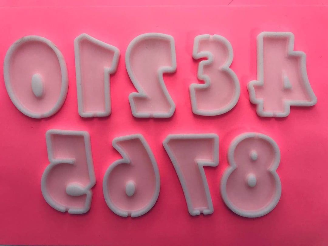 Silicone Mold " Number Set 002" Lollipop Mold Chocolate Mold - Etsy