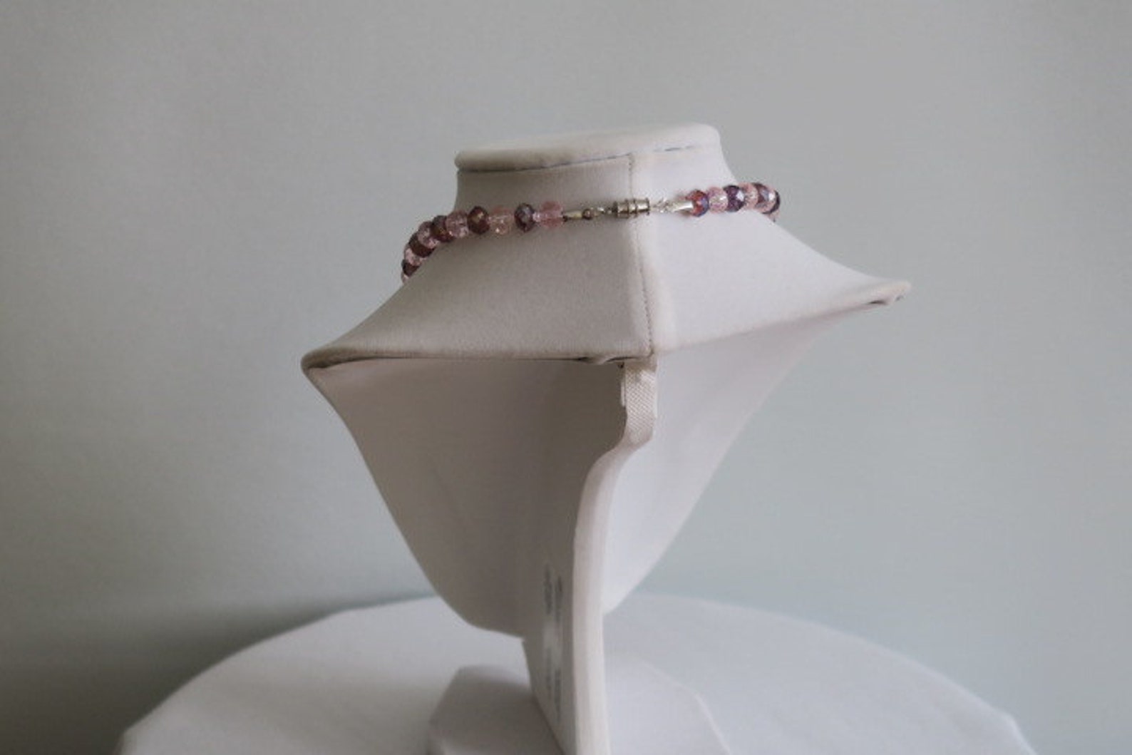 Crystal Hearts Wave Beaded Necklace in Pink and Purple - Etsy