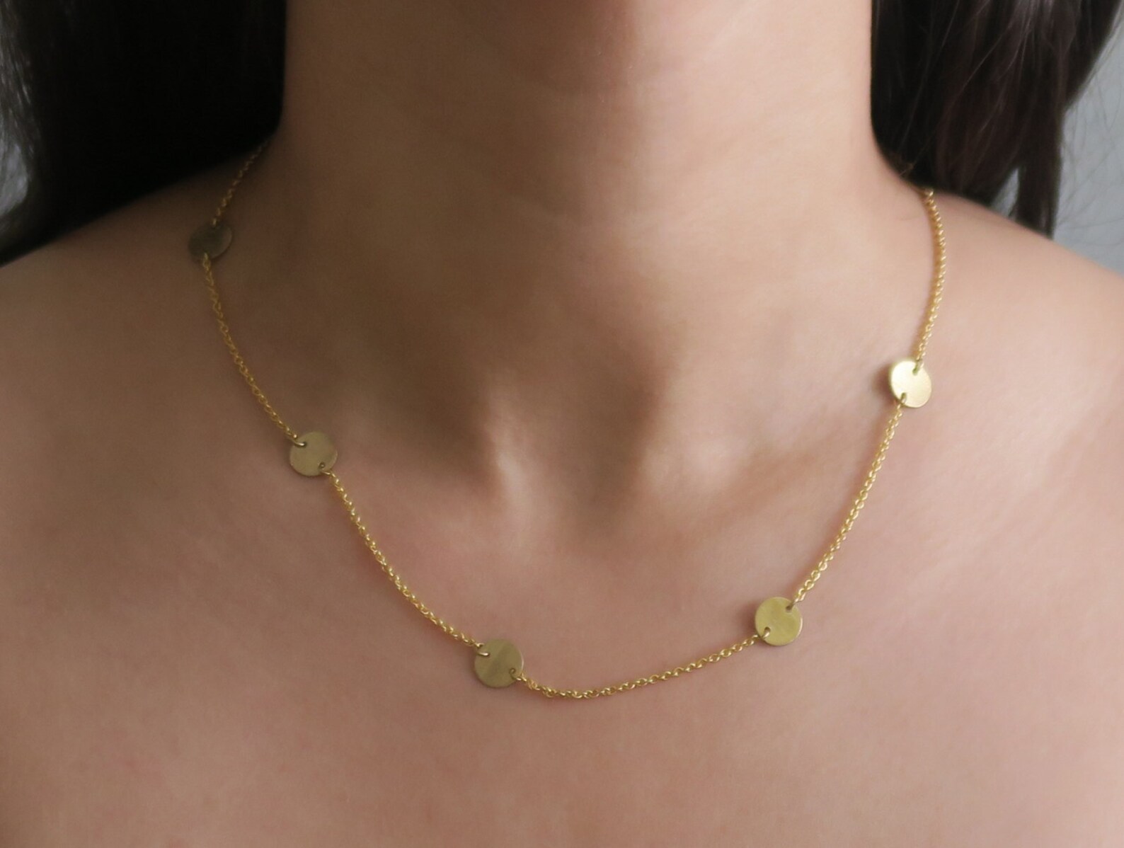 Delicate Golden Necklace - Etsy