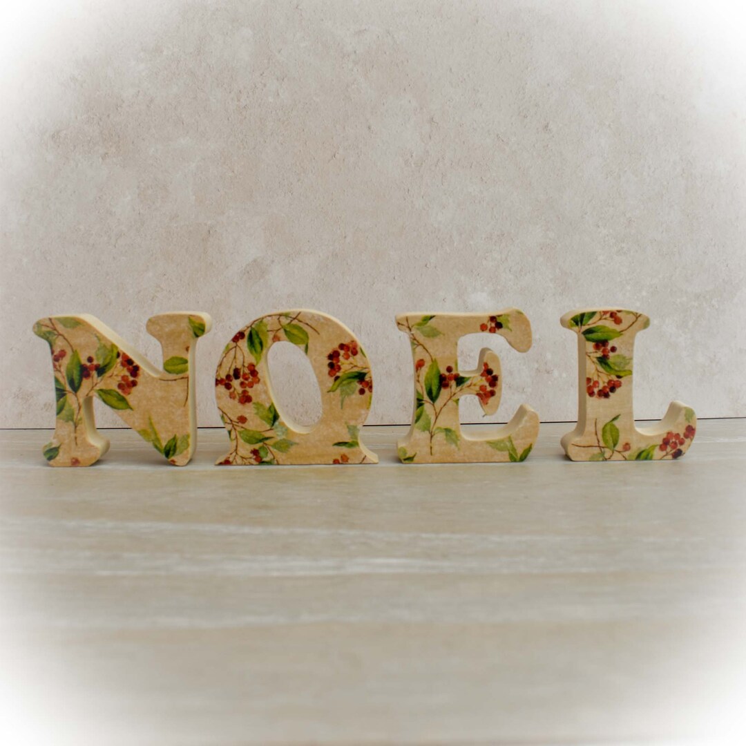 Noel Letters Wooden Christmas Decoration - Etsy UK