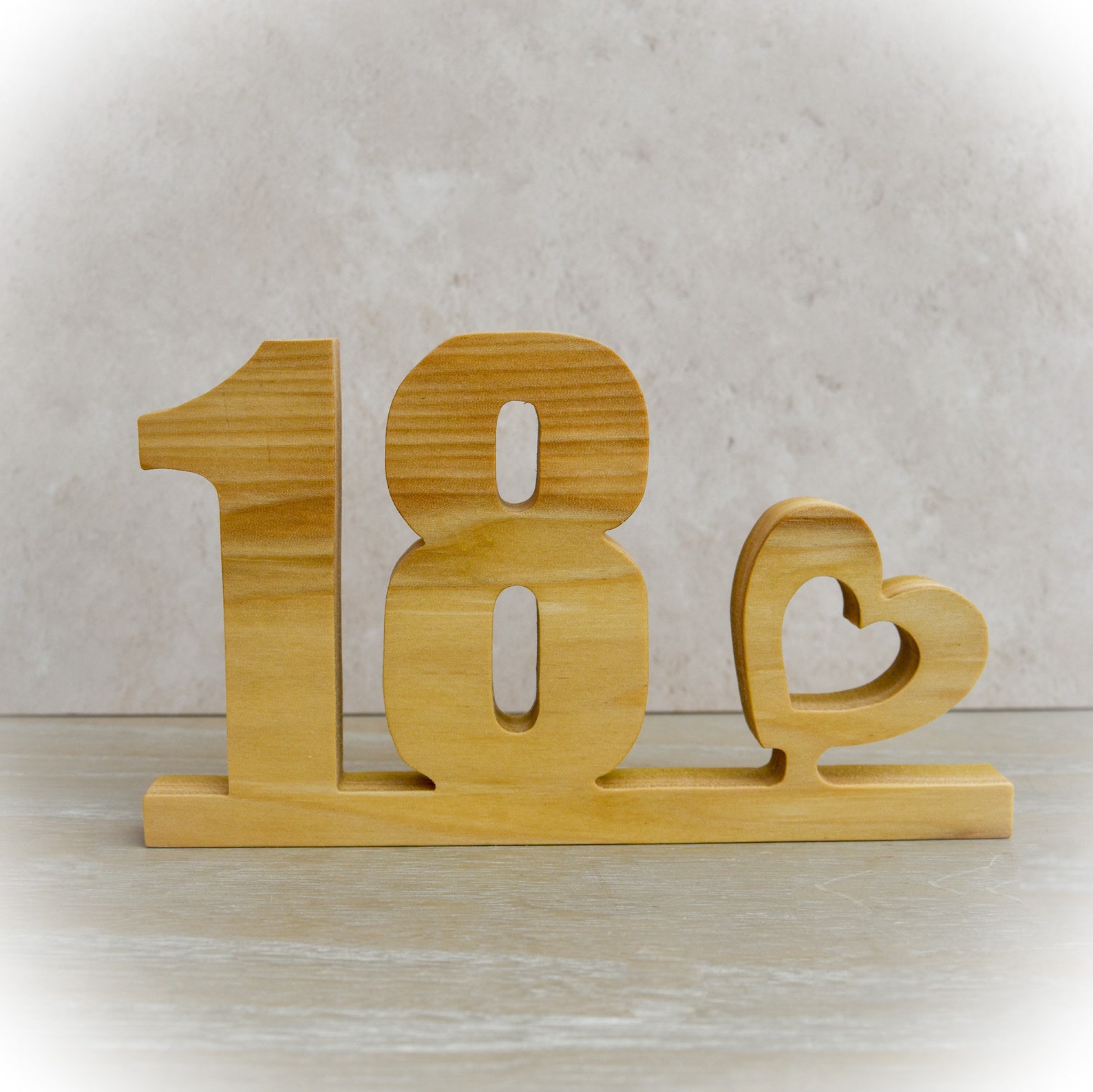 Handmade Wooden 18th Birthday Sign: Freestanding Centerpiece - Etsy