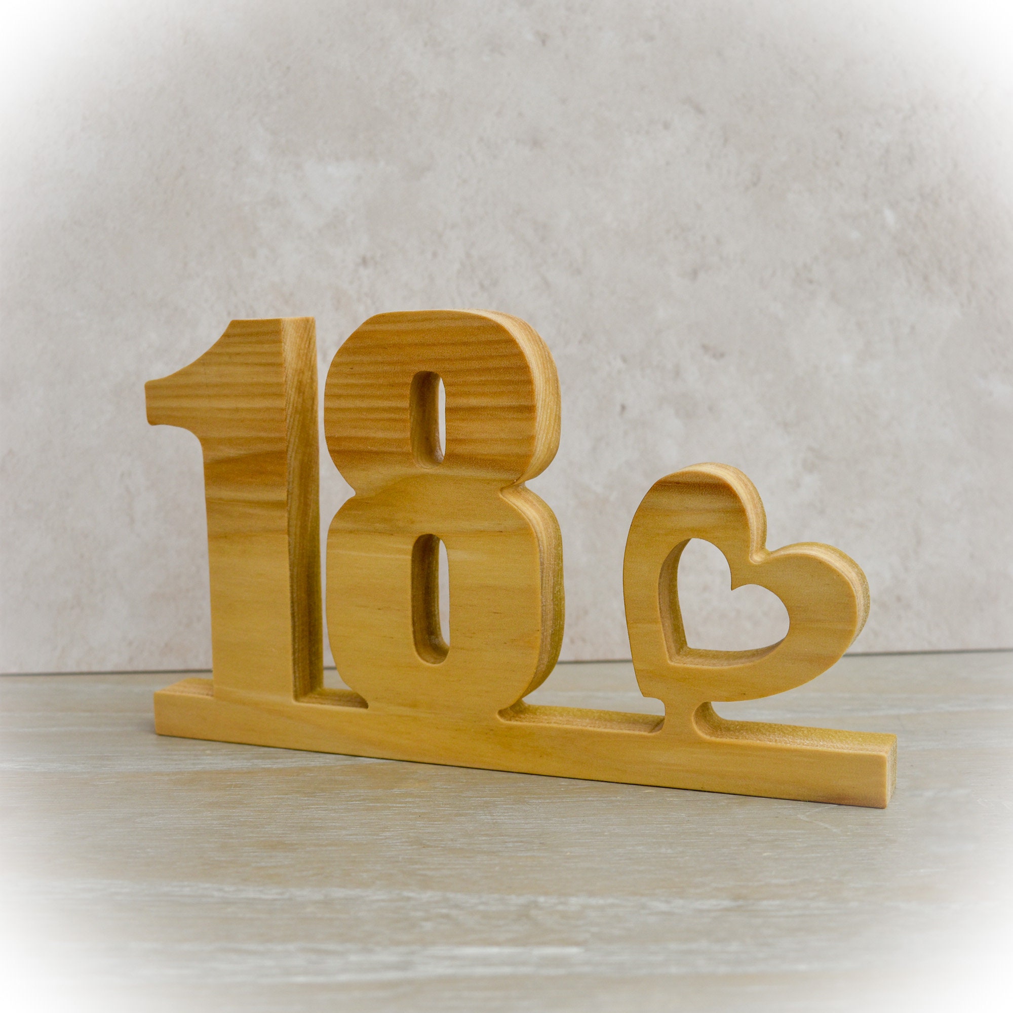 Handmade Wooden 18th Birthday Sign: Freestanding Centerpiece - Etsy
