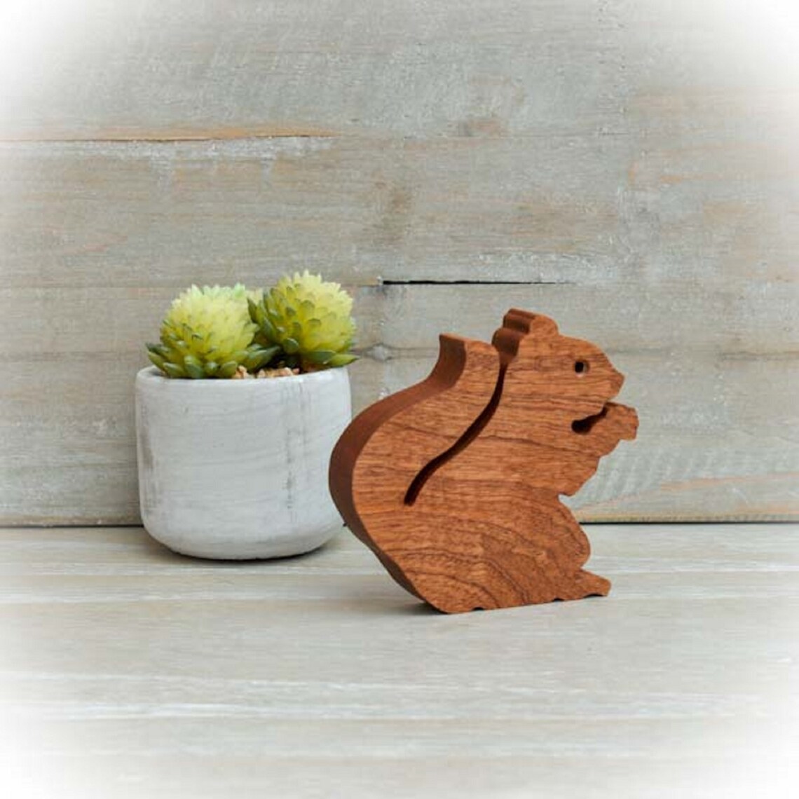 Wooden Squirrel Ornament | Etsy