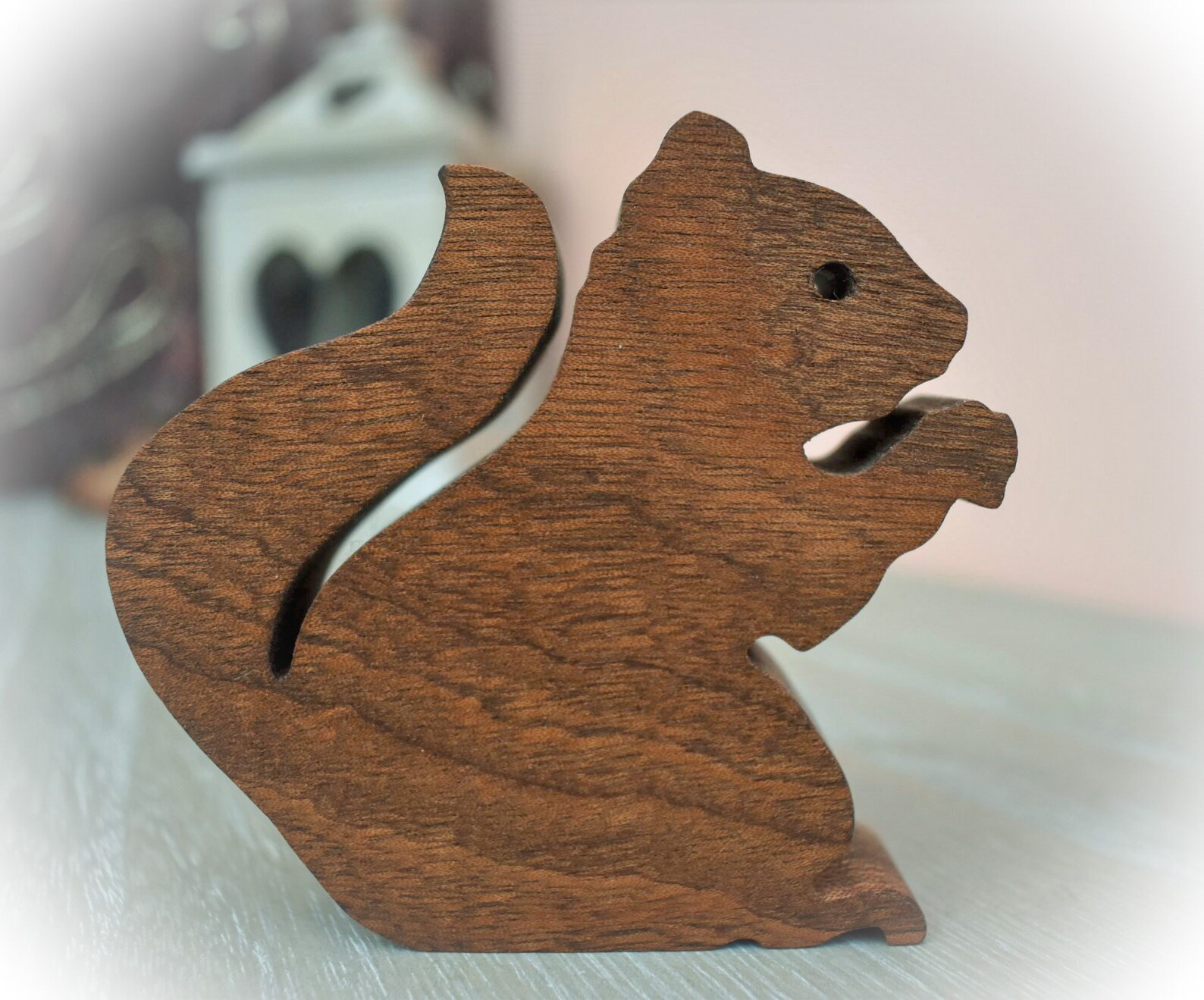 Wooden Squirrel ornament | Etsy