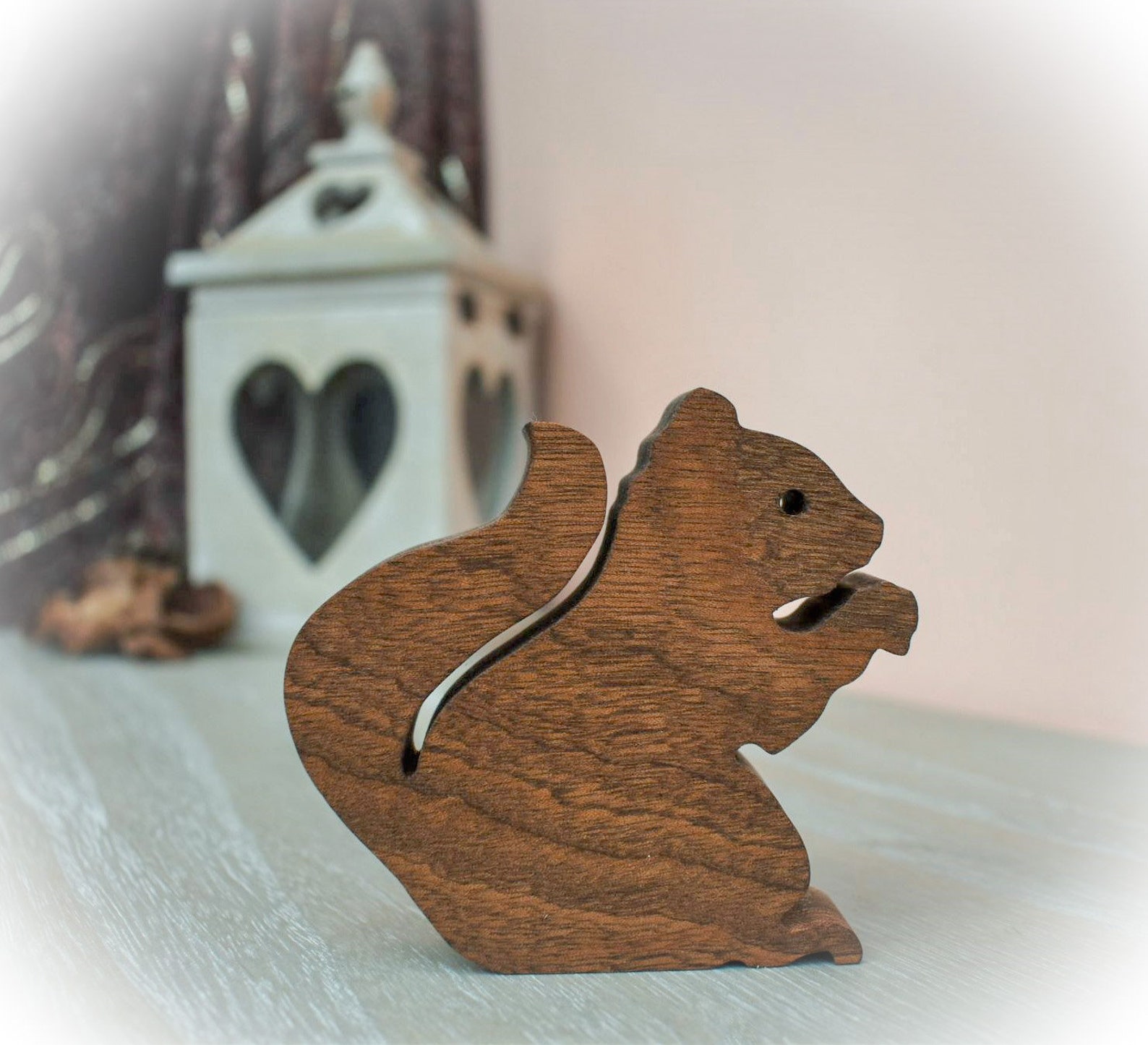 Wooden Squirrel ornament | Etsy