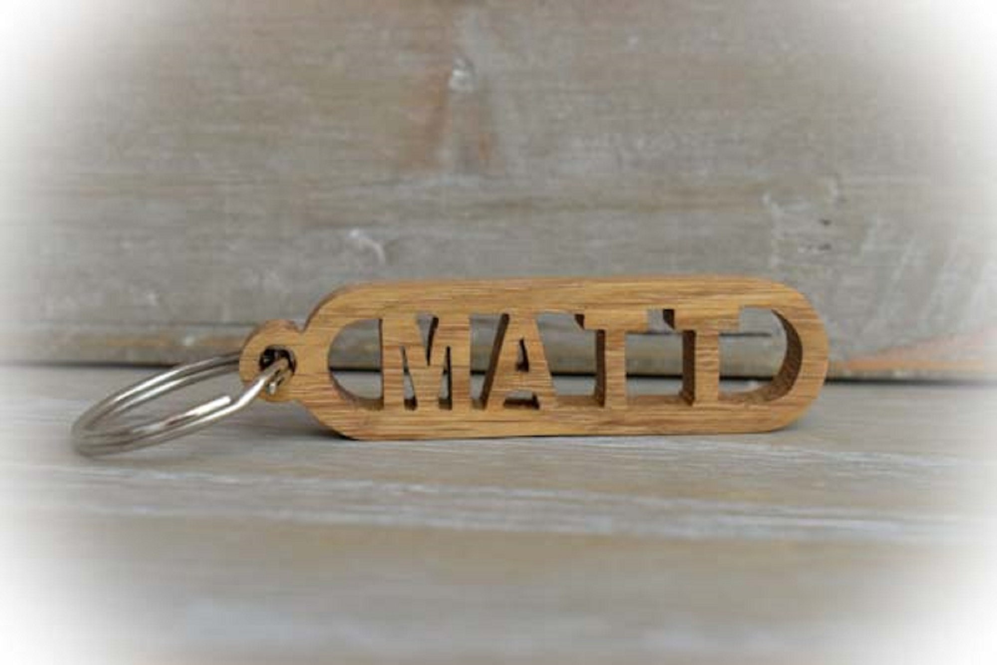 Wooden Keyring Personalised - Etsy UK