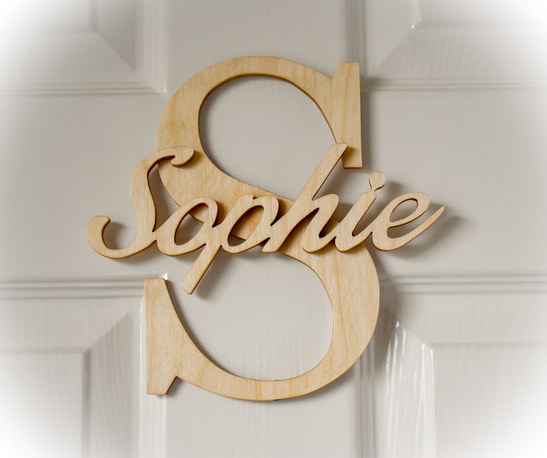 Personalised Wooden Initial Name Sign - Etsy