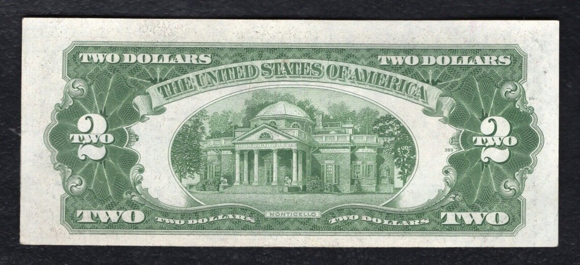 1928 US 2 Dollar Bill Note Money Vintage Currency W/ Thomas - Etsy