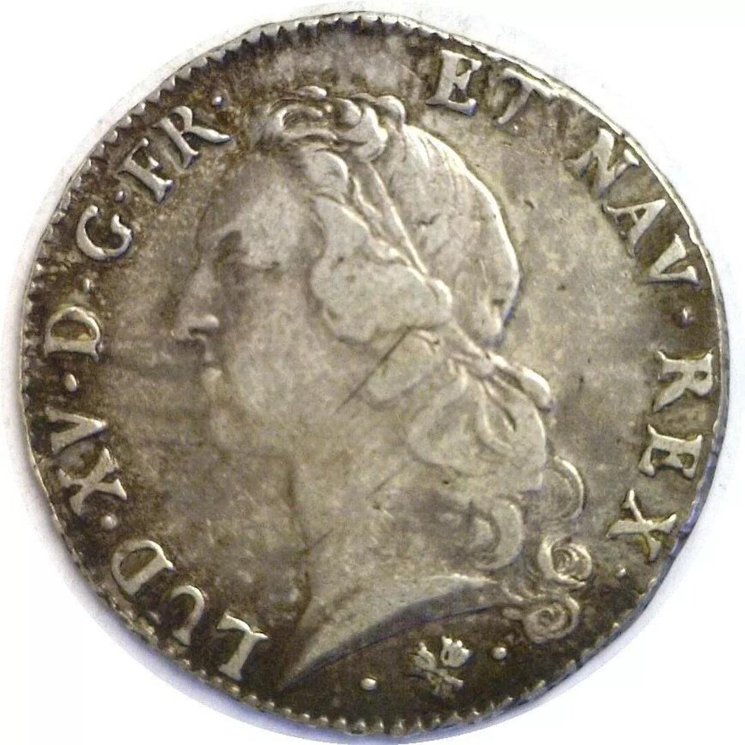 1764 French King Louis XV Silver Coin - Etsy