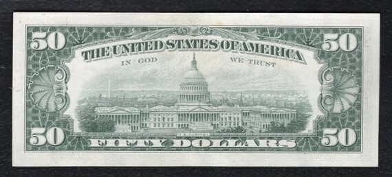 50 Dollar Bill Back Side