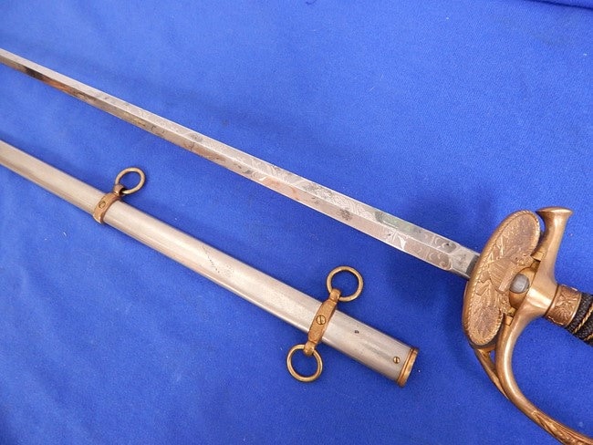 1870s US Springfield Armory Staff & Foot Officers Sword With Scabbard ...