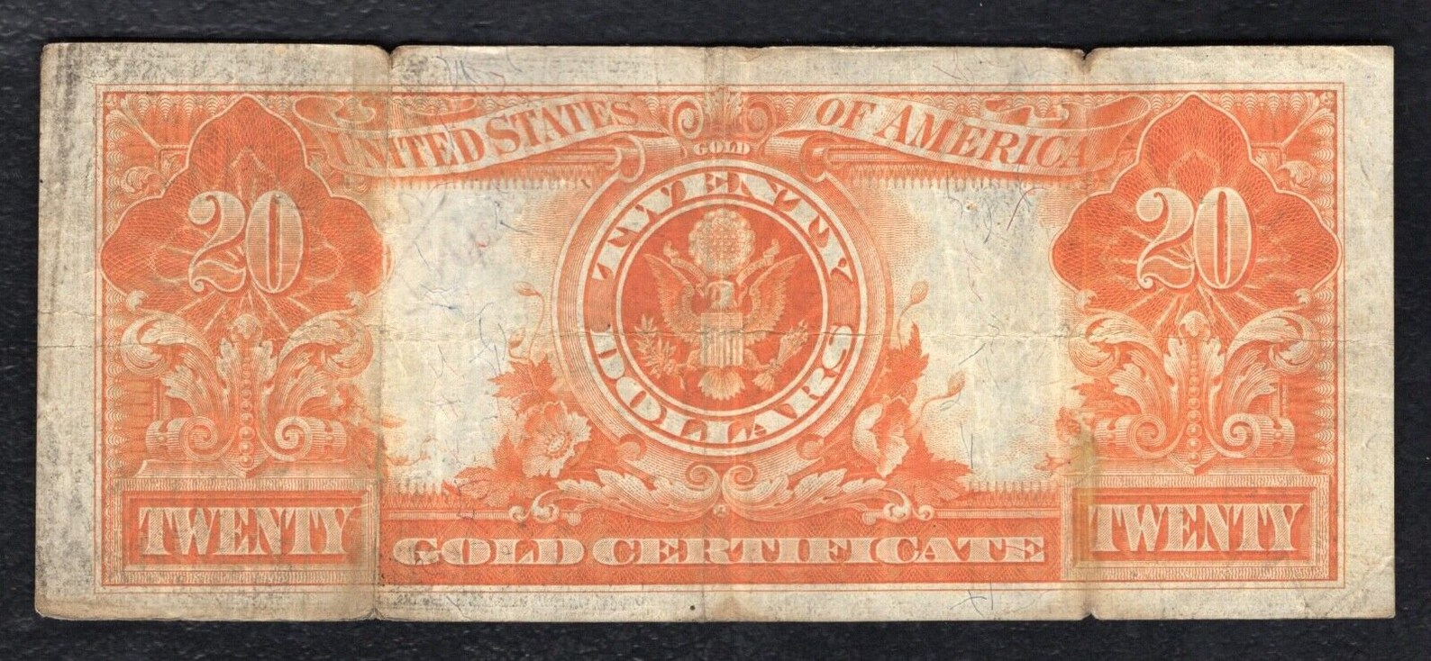 1922 US 20 Dollar Gold Certificate Note Currency Money W/ George ...